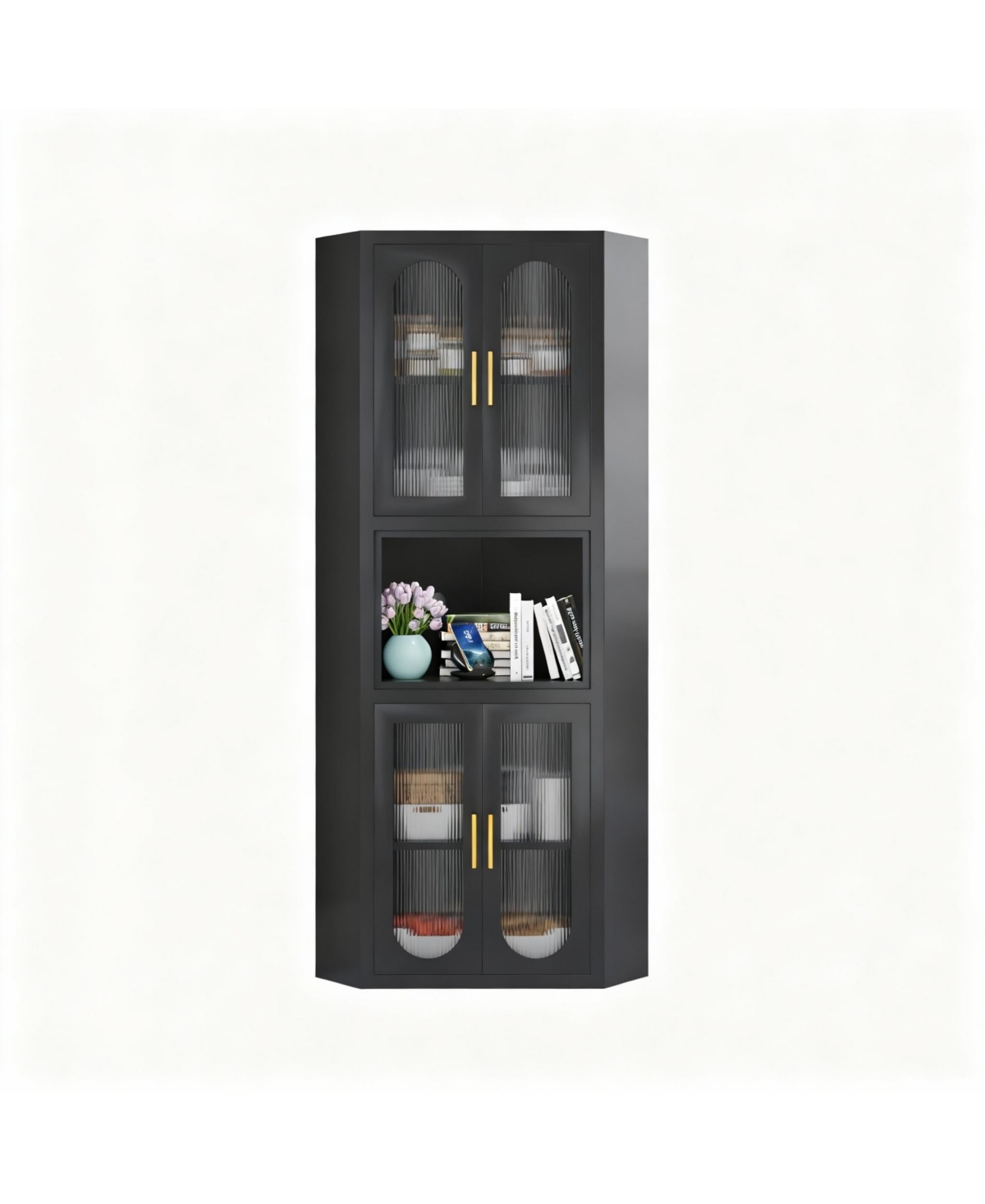 Click here for Yigii 64" Tall Metal Corner Cabinet with Glas... prices