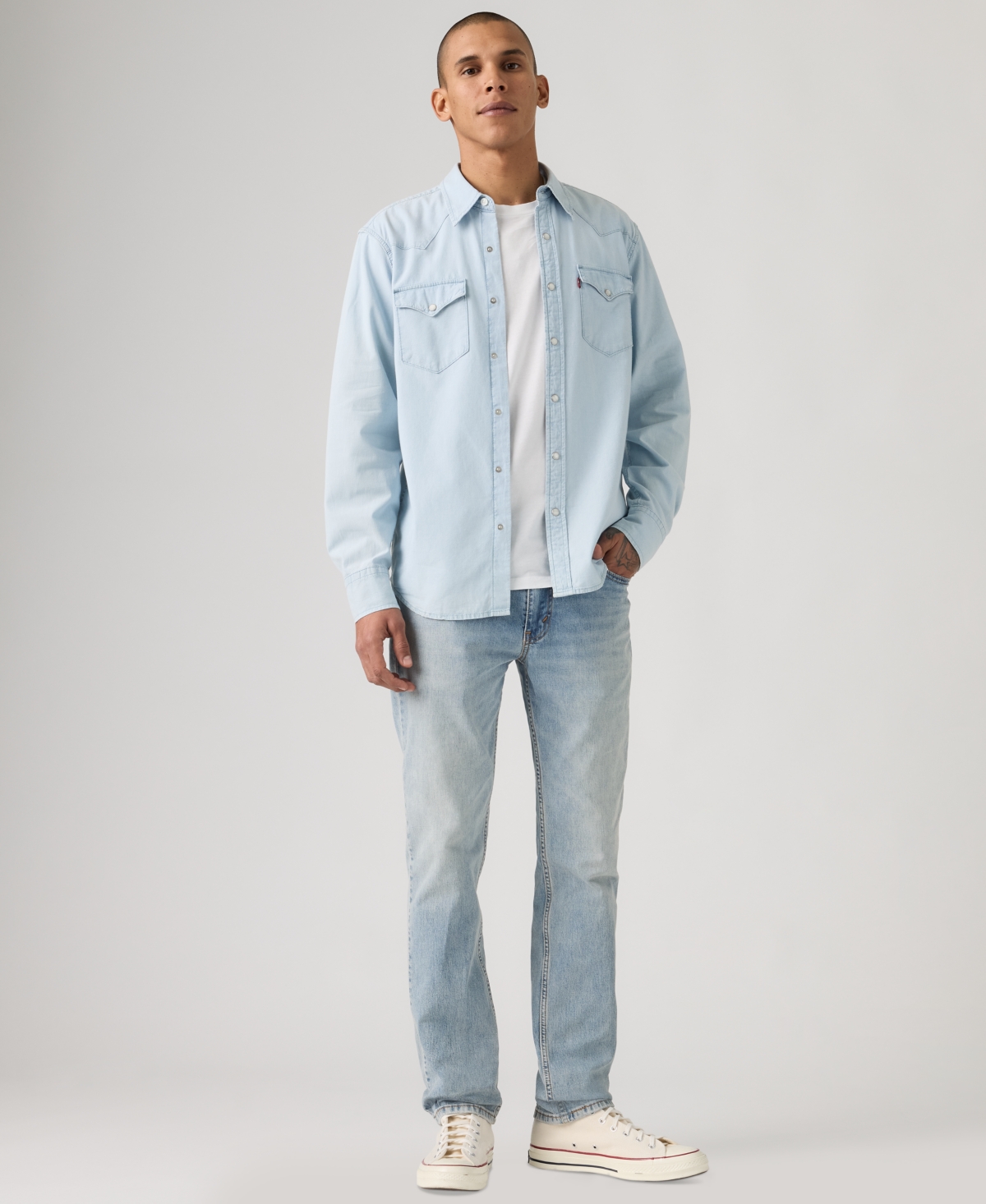 Click here for Levis Mens 511 Cool Slim-Fit Zip Fly Jeans - Icebe... prices