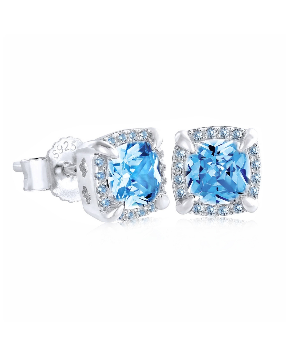 Click here for Rhona Sutton Mens Talon Iced Blue Stud Earrings in... prices