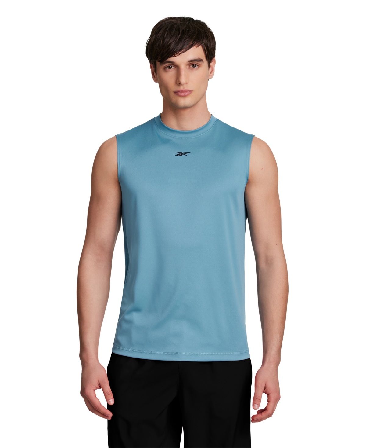 Click here for Reebok Mens Sleeveless Logo Tech Tank Top - Warped... prices