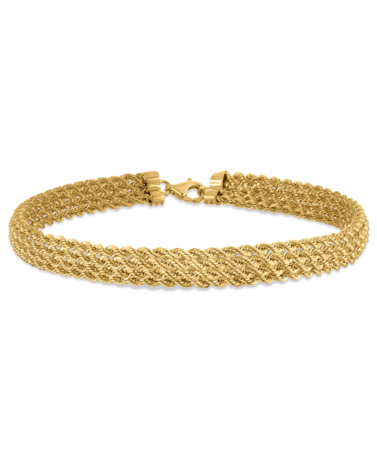 Click here for Macys Polished Multi Row Rope Chain Bracelet in 10... prices