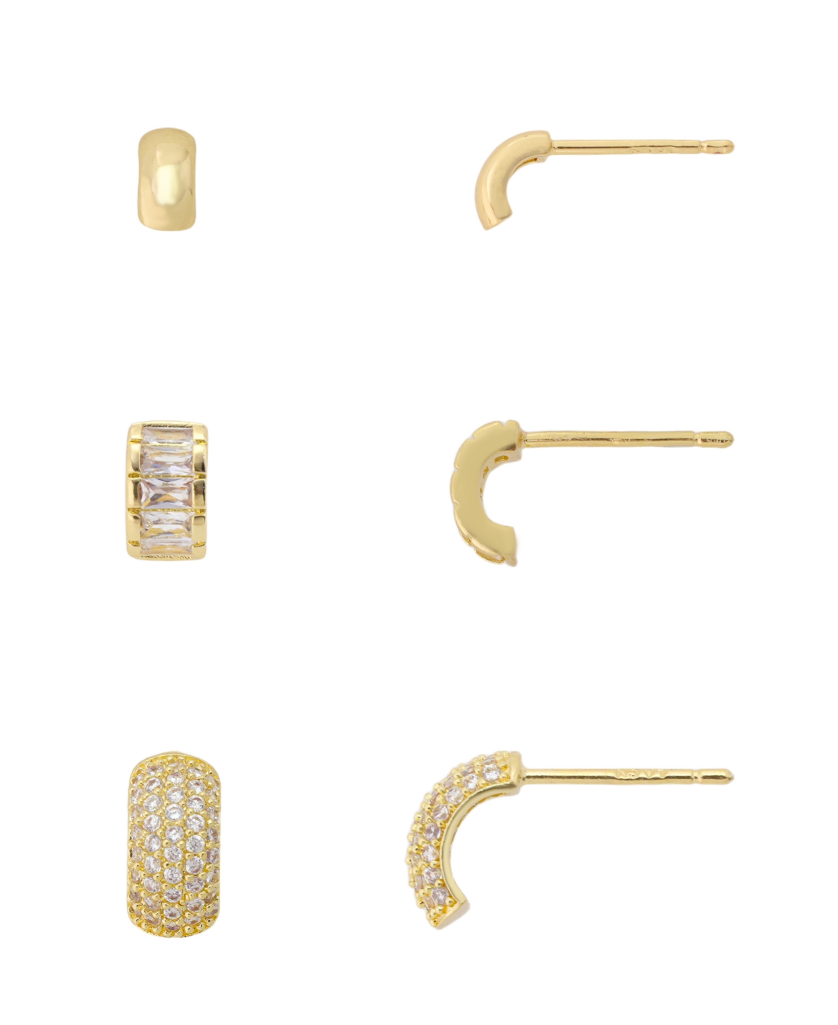 Click here for Unwritten Cubic Zirconia Mini Hoop Trio Earring Se... prices