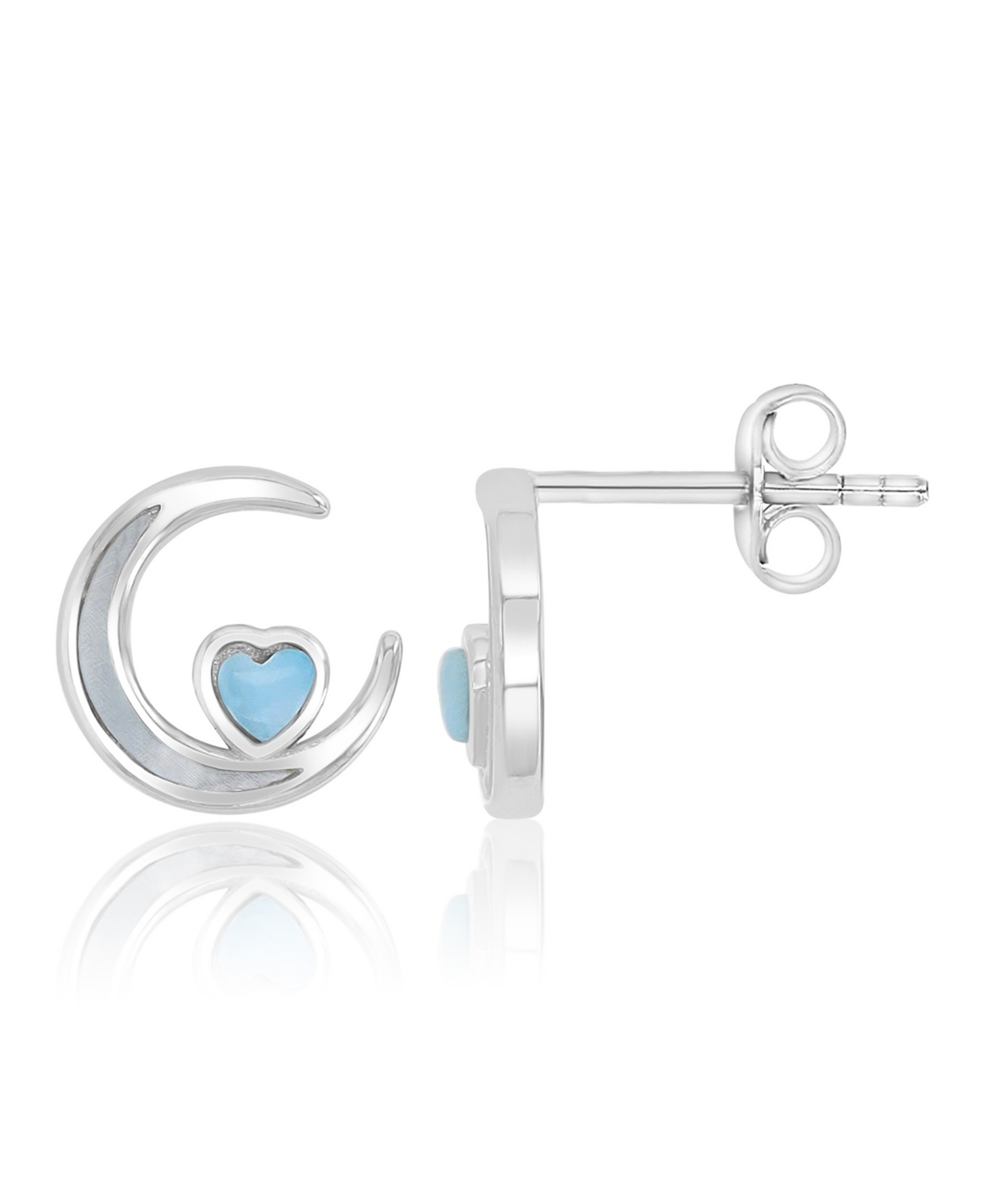 Click here for Macys Larimar and Imitation Pearl Moon and Heart S... prices