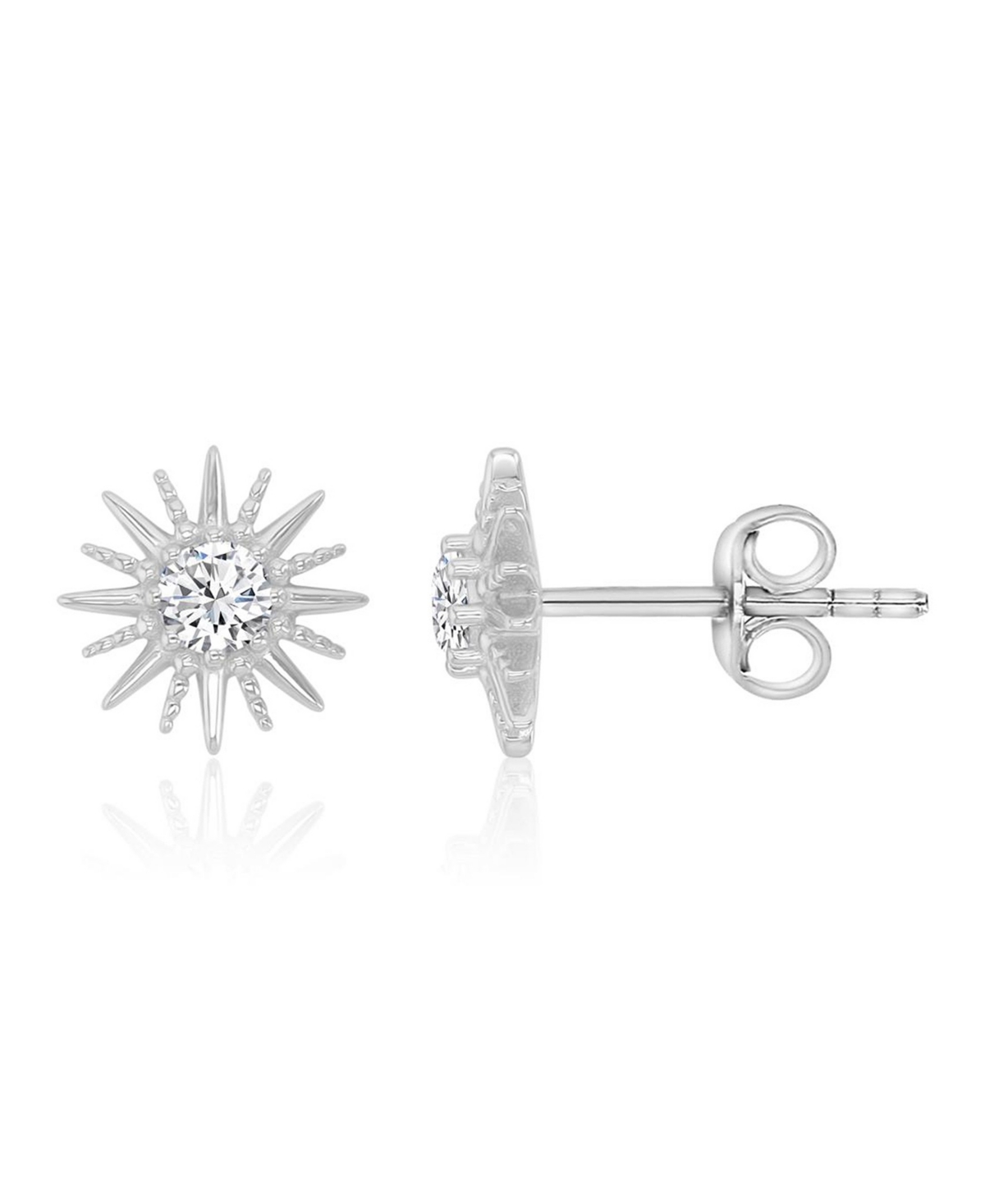 Click here for Macys Cubic Zirconia Starburst Stud Earrings in Rh... prices