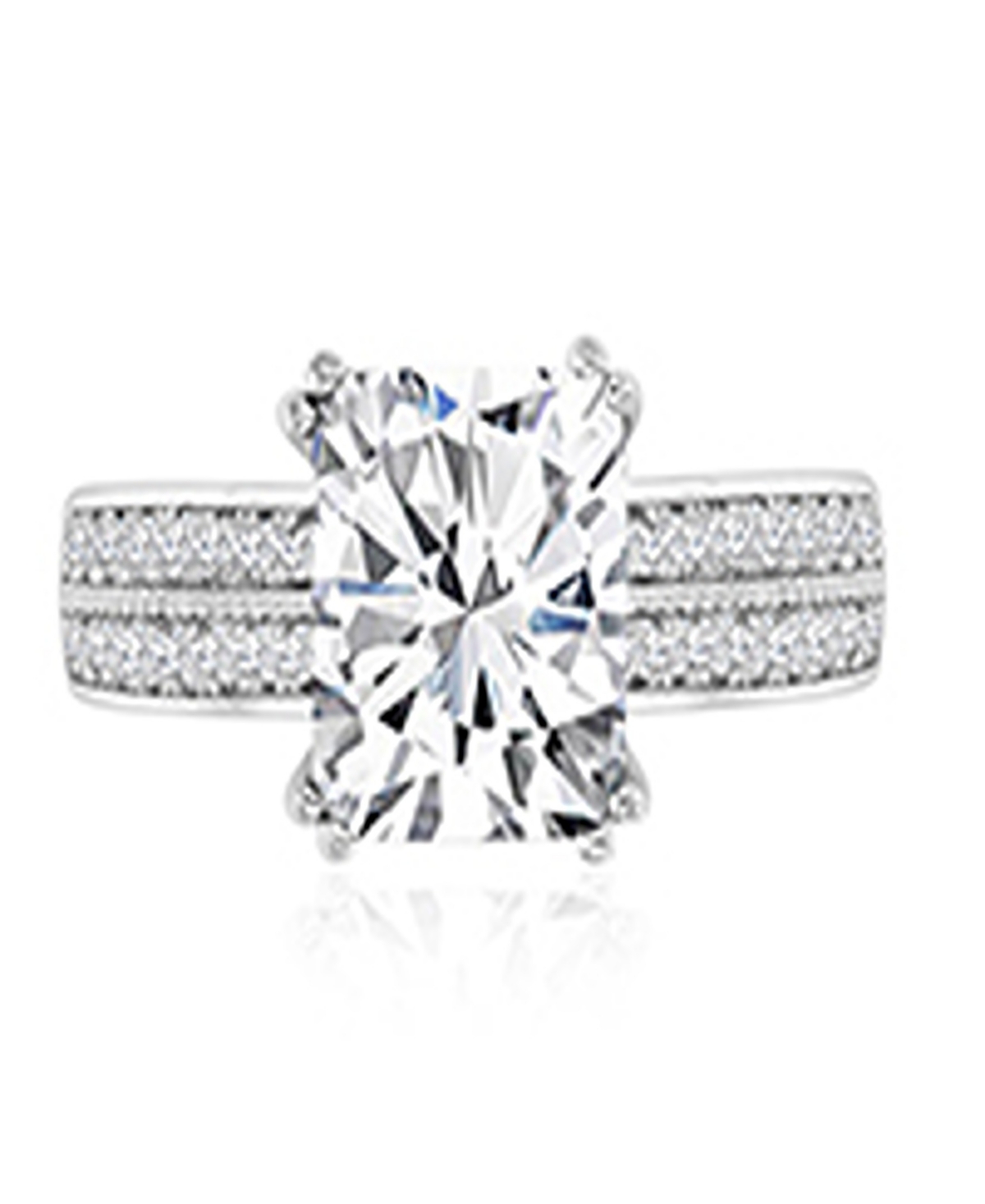 Click here for Macys Polished Cubic Zirconia Emerald-Cut Engageme... prices