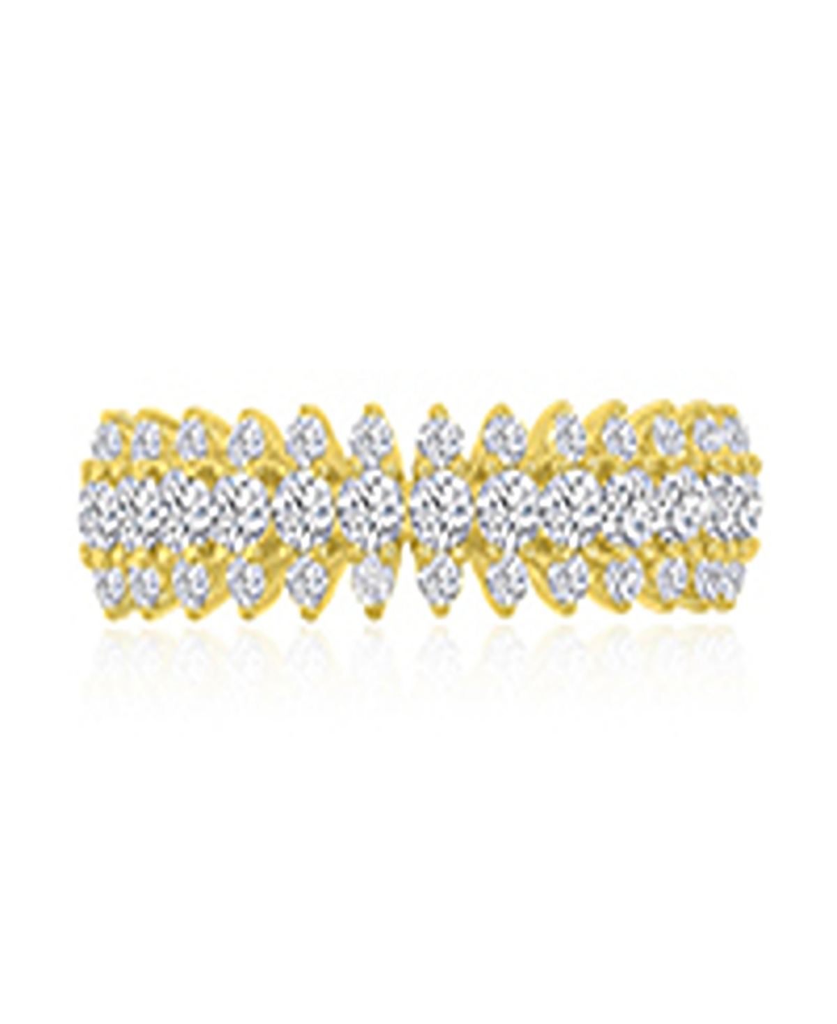 Click here for Macys Cubic Zirconia Spike Ring in 14k Yellow Gold... prices