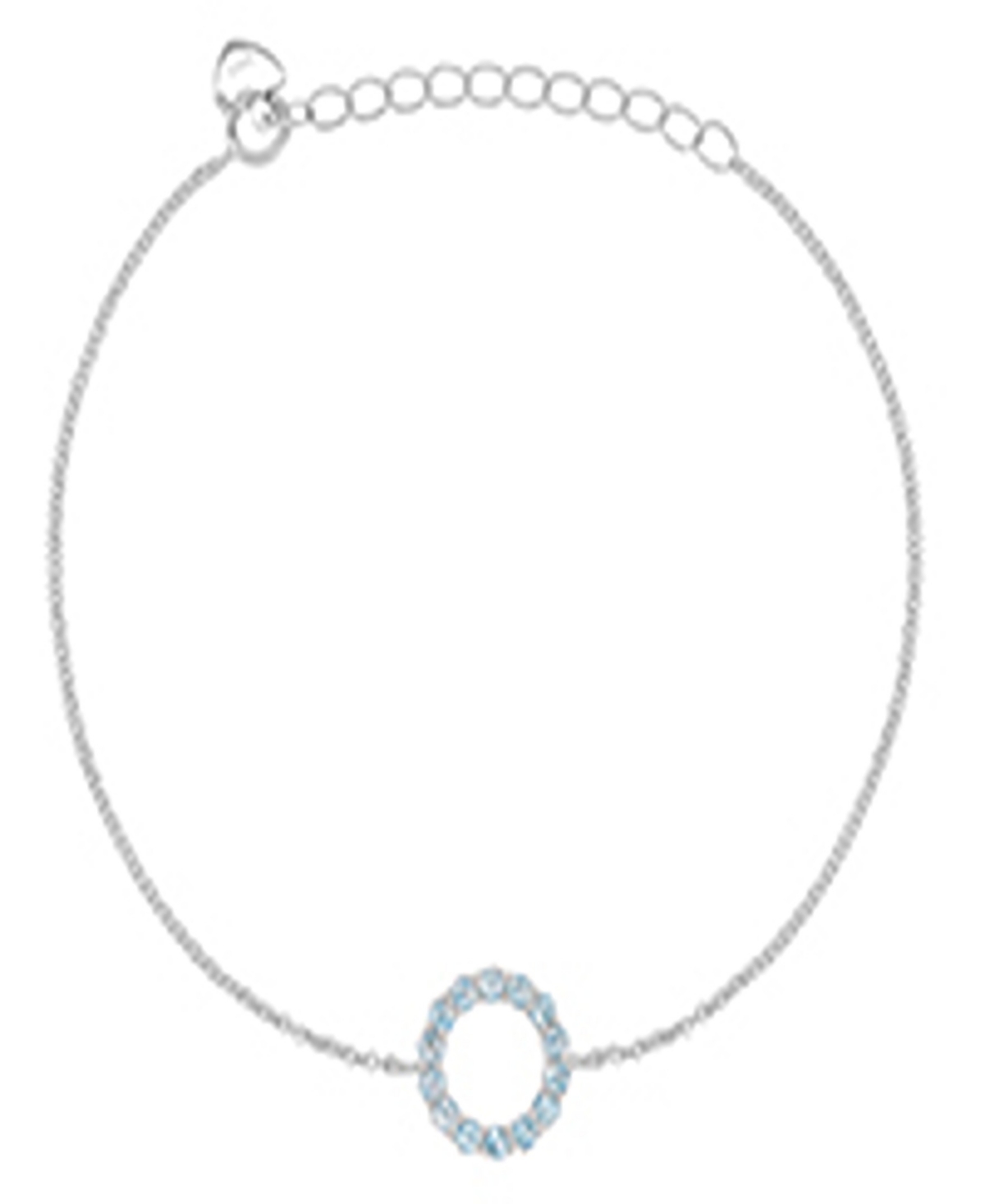 Click here for Macys Blue Topaz Circle Bracelet in Rhodium Over S... prices