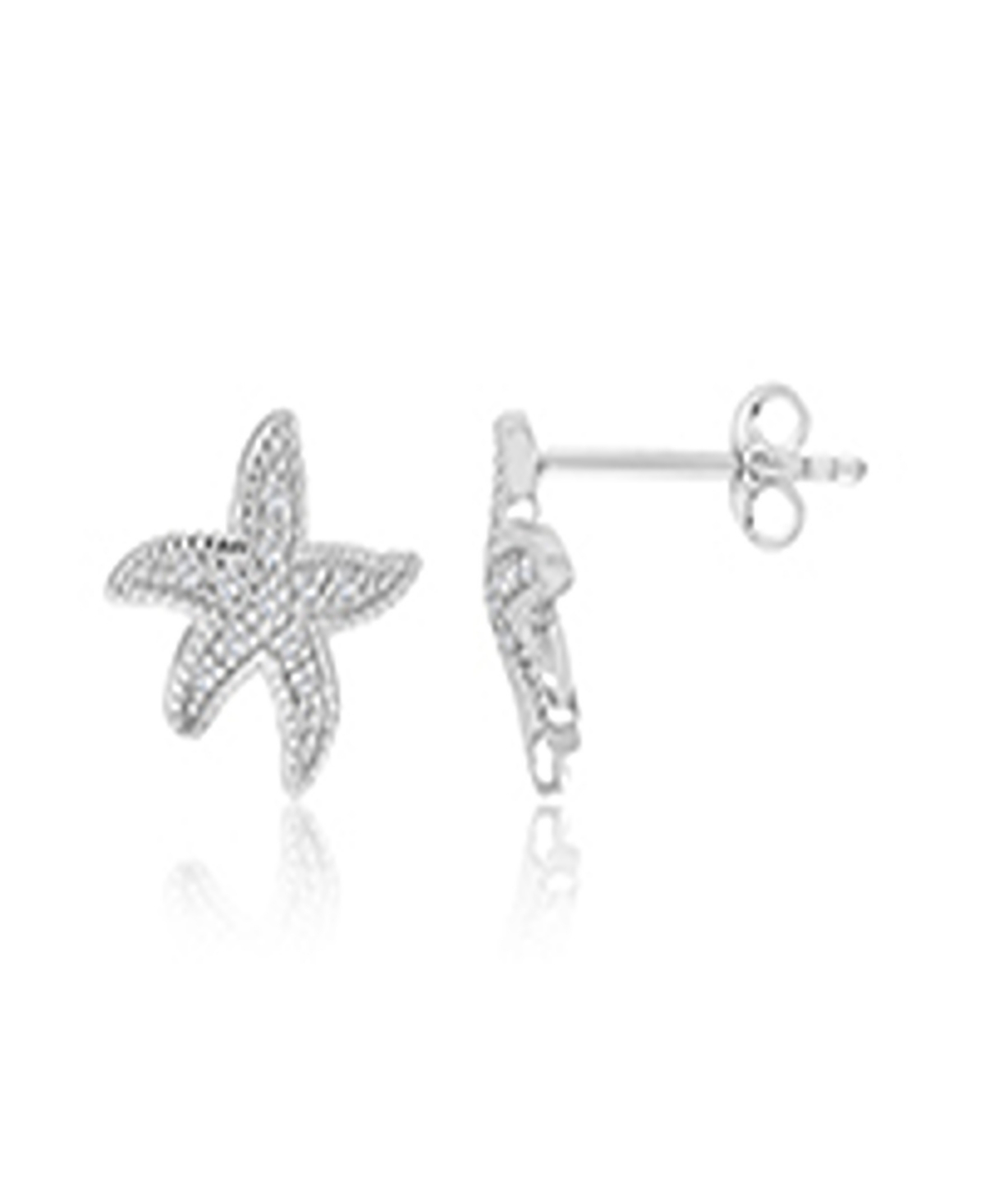 Click here for Macys Created White Sapphire Star Fish Stud Earrin... prices
