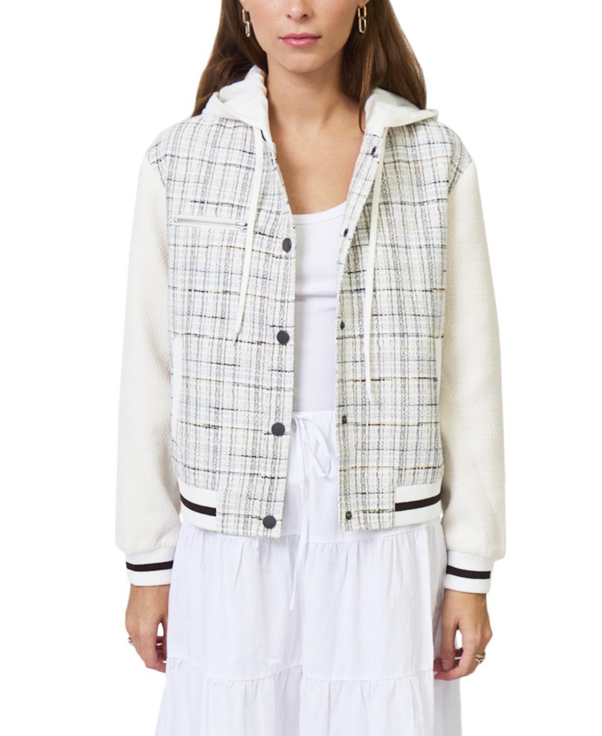 Click here for Central Park West Womens Logan Tweed Bomber Jacket... prices