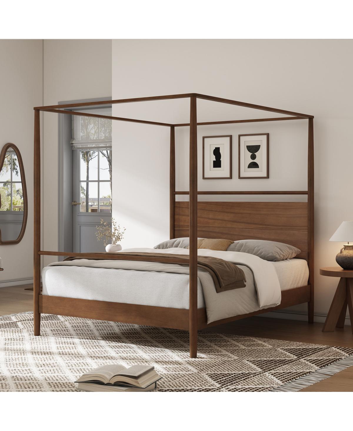 Click here for Streamdale Furniture Solid Wood Canopy Bed Frame... prices