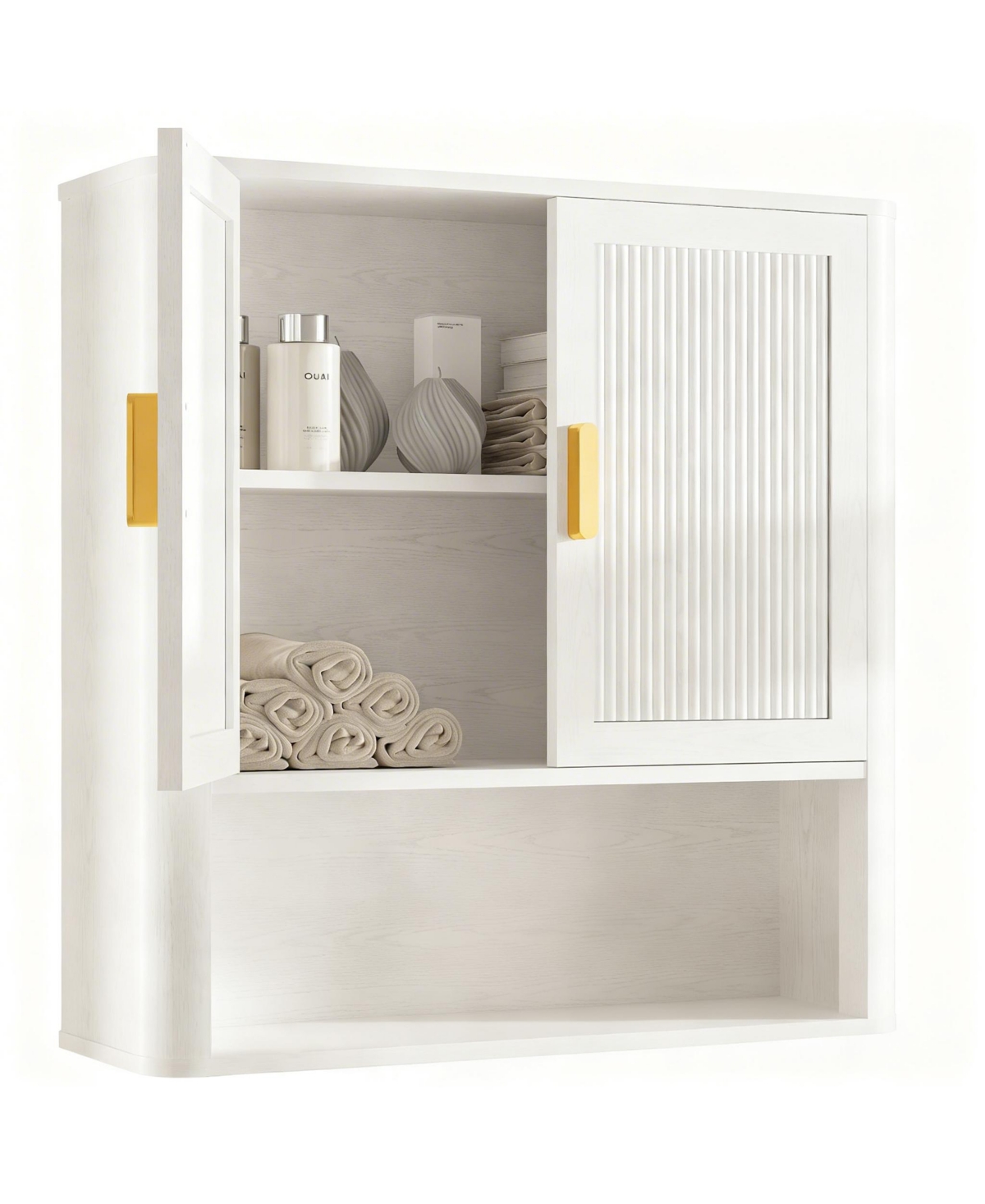 Click here for Yigii Adjustable Wood Shelf Bathroom Cabinet - Mul... prices