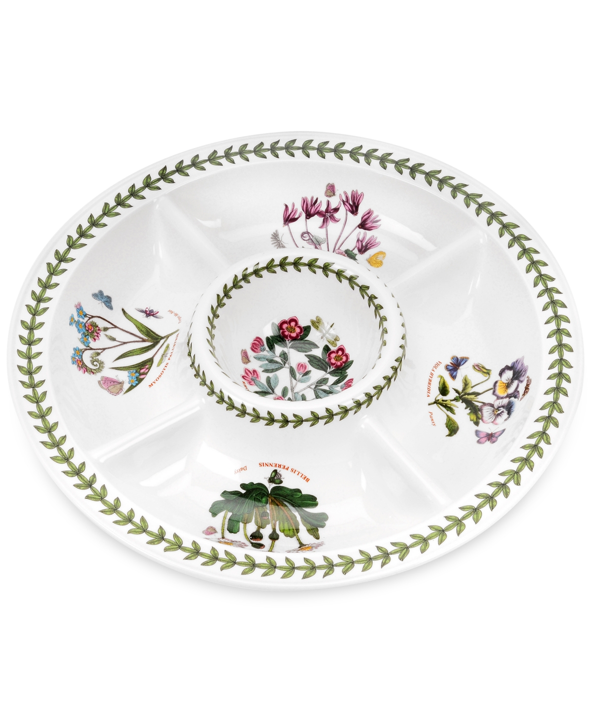 Click here for Portmeirion Botanic Garden Chip & Dip Server - Whi... prices
