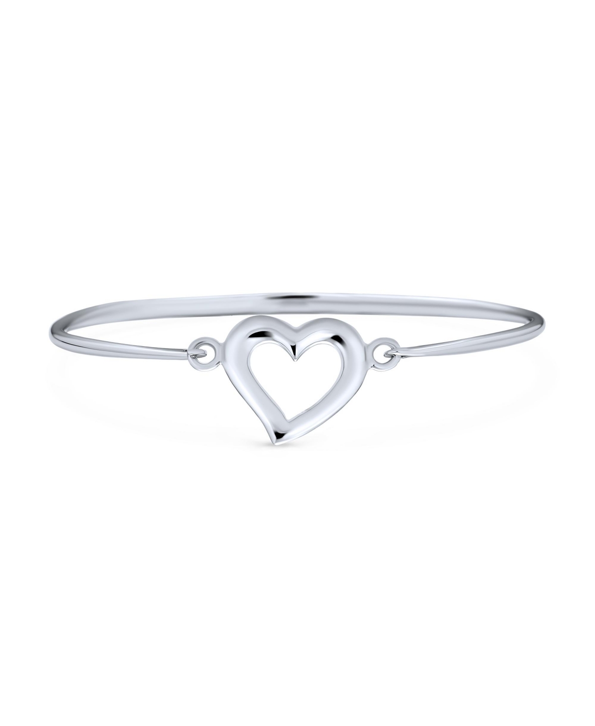Click here for Bling Jewelry Romantic Open Heart Bangle Bracelet... prices