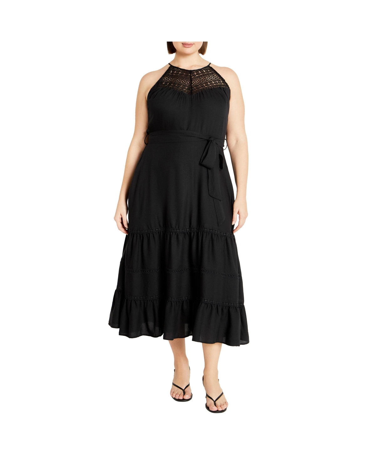 Click here for City Chic Womens Alessia Dress - Black prices