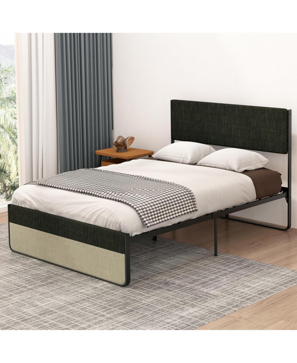 Click here for Gaomon Simple Bed Queen Size  Platform Bed with Li... prices
