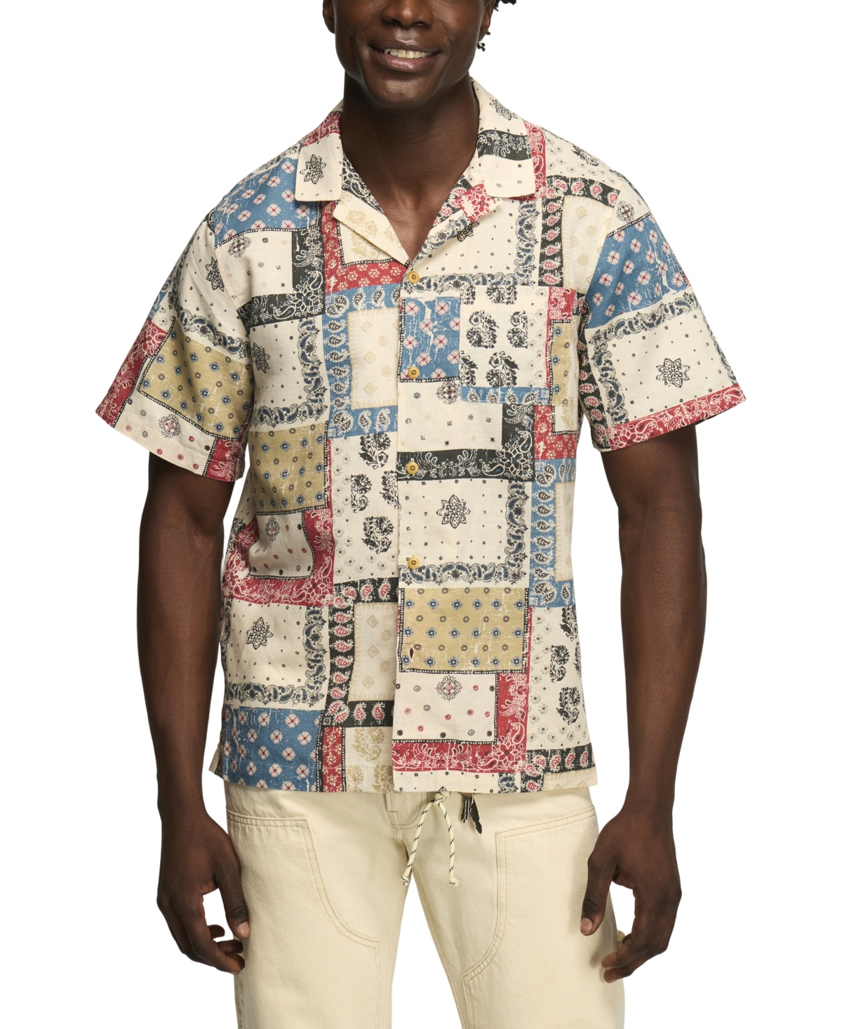 Click here for Lucky Brand Mens Short-Sleeve Printed Camp Collar... prices
