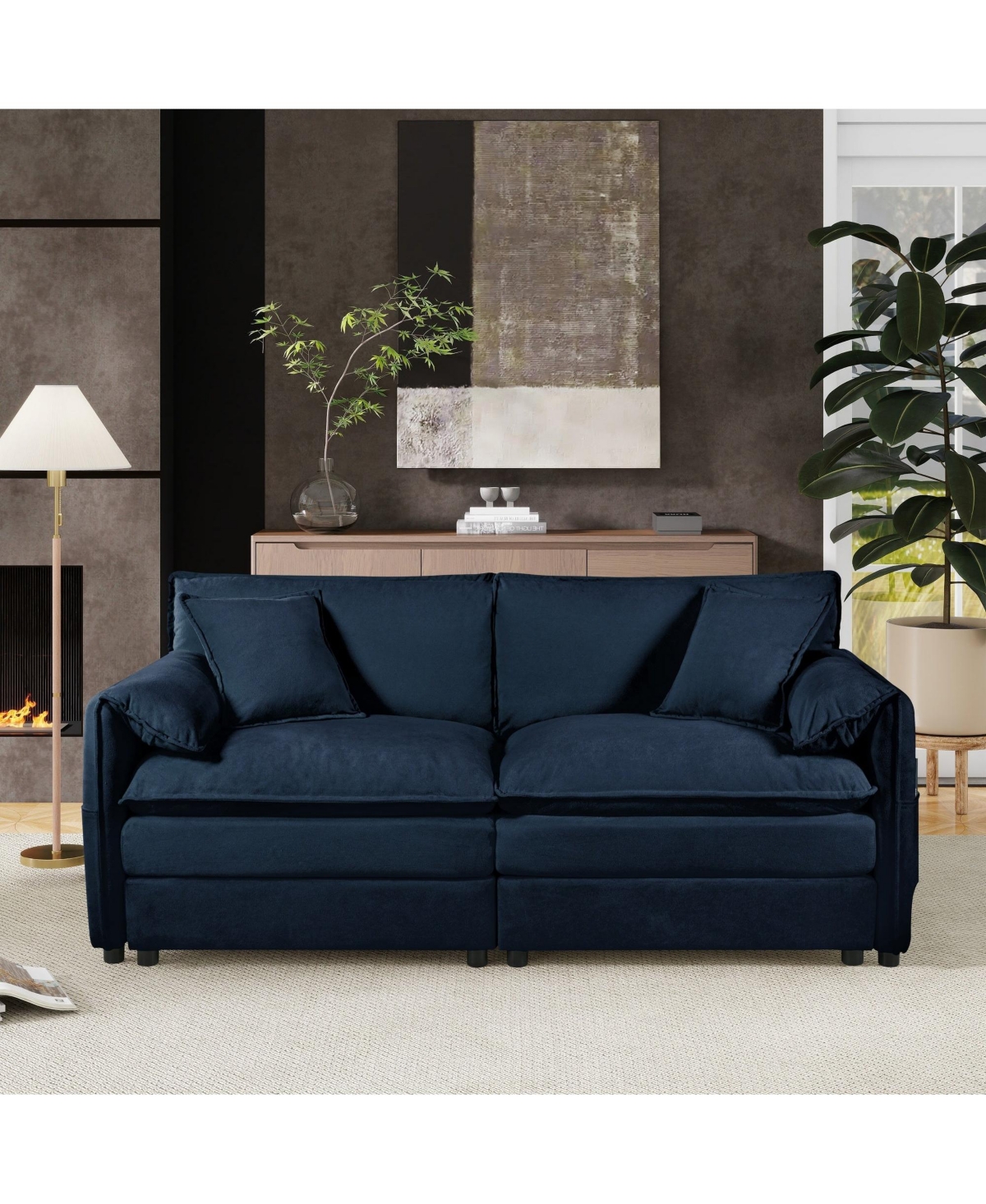 Click here for Boyel Living Oversized Chenille Loveseat Sofa  Ove... prices
