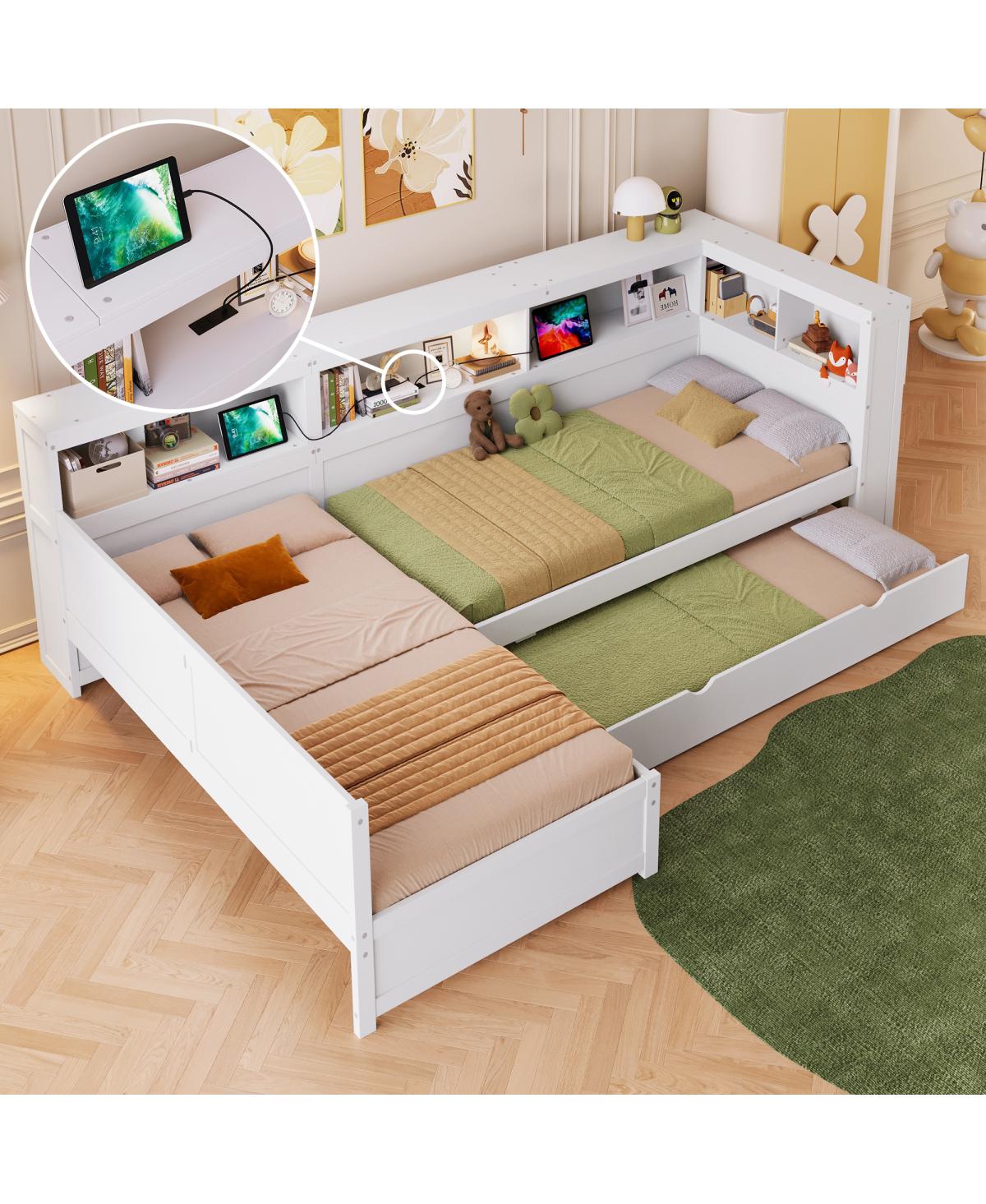 Click here for Streamdale Furniture Wood Twin L-shaped Platform B... prices