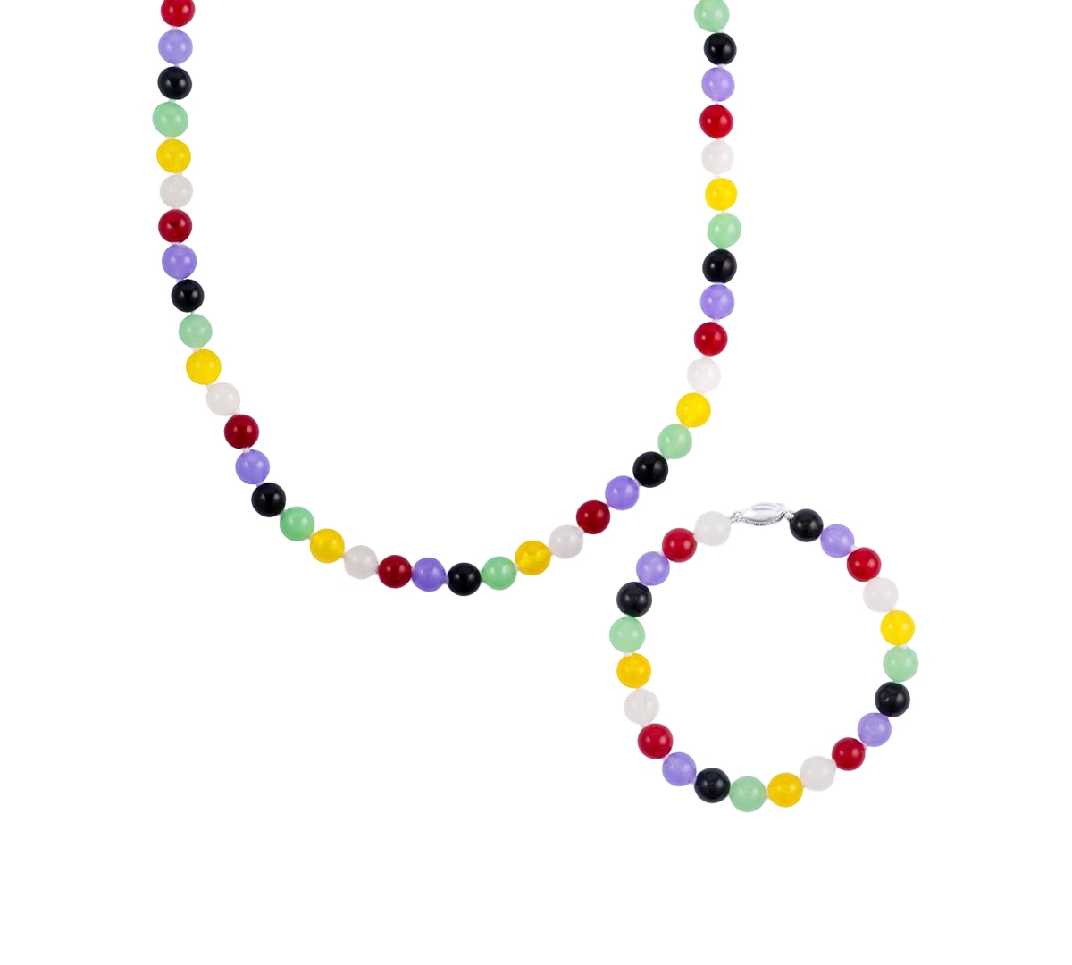 Click here for Macys 2-Pc. Multi Color Quartz Necklace and Bracel... prices