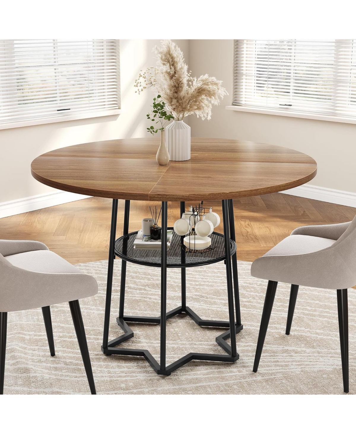 Click here for gaomon 38.6 Inch Round Dining Table with Storage 1... prices