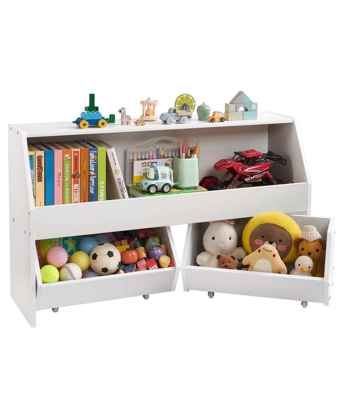 Click here for Rainsken Wooden Kids Bookshelf  Toy Storage Cabine... prices