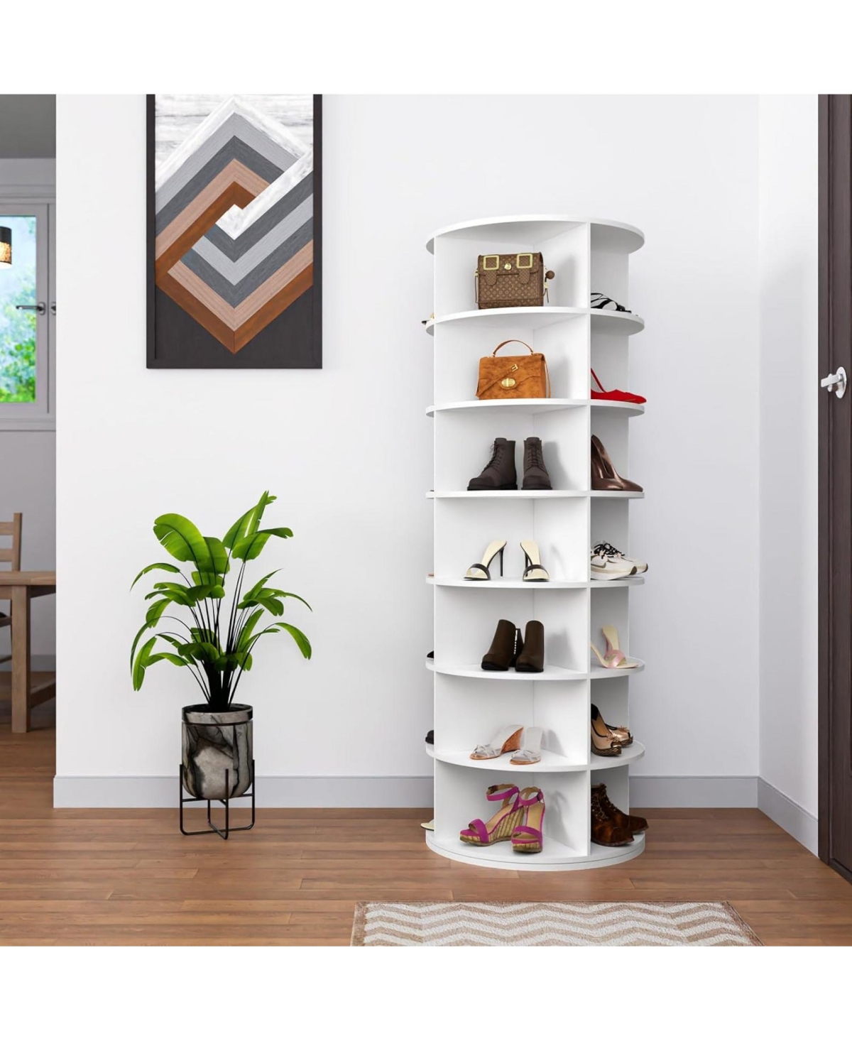 Click here for Rainsken 7 Tier Rotating Shoe Rack Tower  Vertical... prices