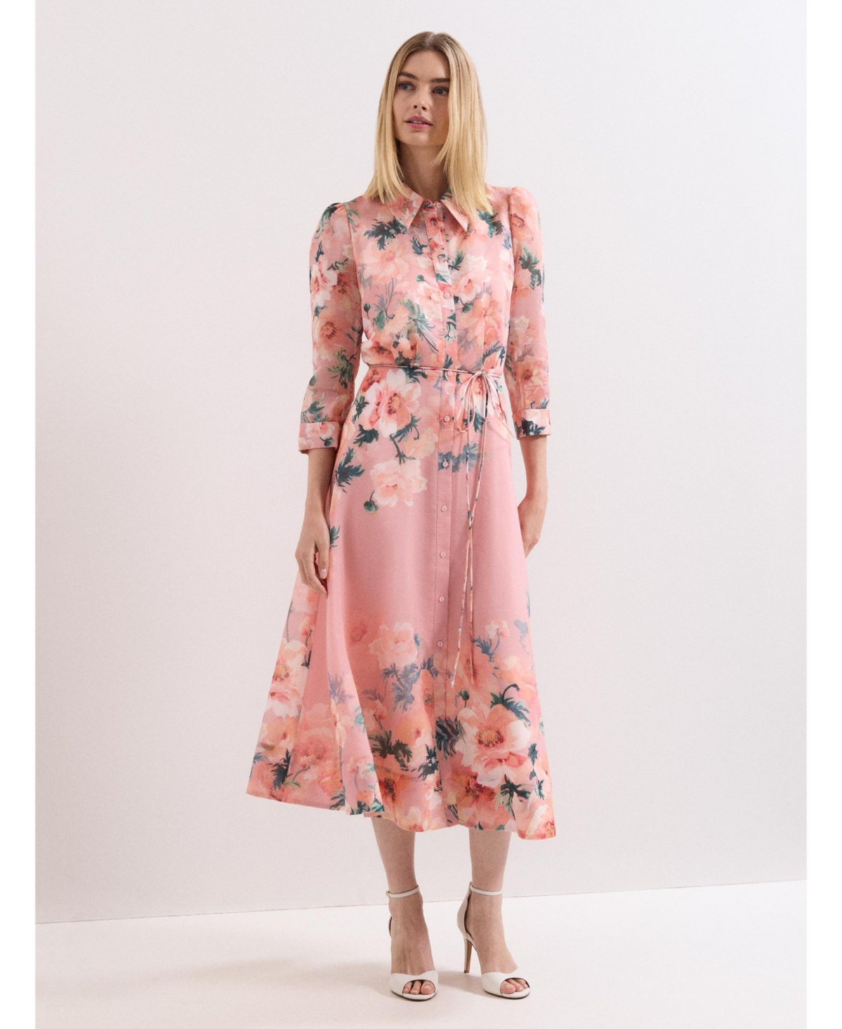 Click here for Phase Eight Womens Anabella 3/4 Sleeve Midi Dress... prices