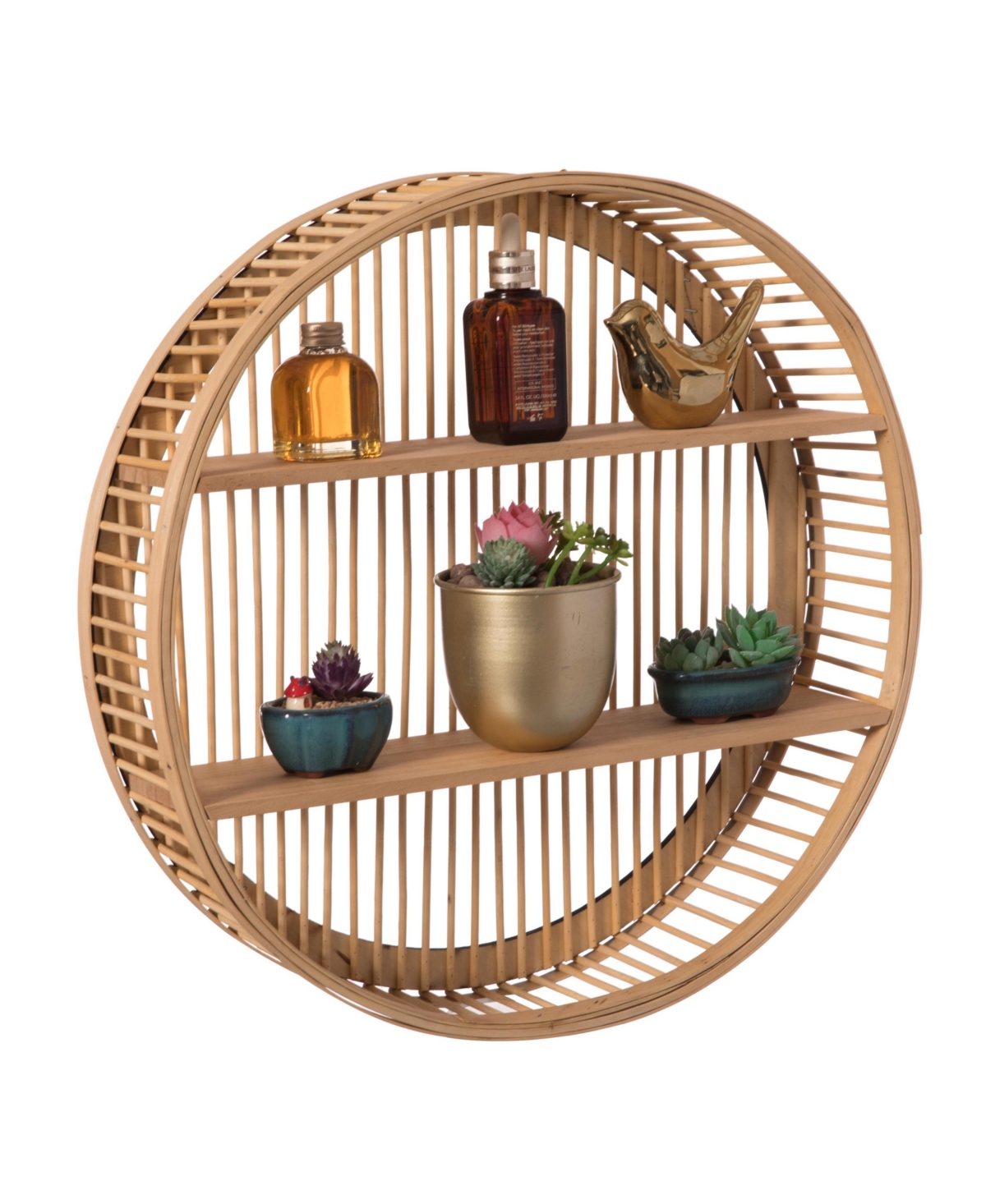 Click here for Vintiquewise Decorative Rattan Round Display Shelf... prices
