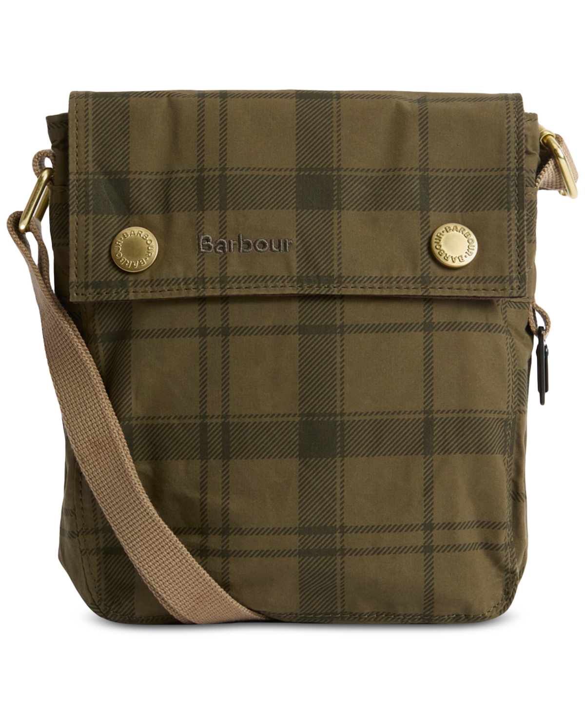 Click here for Barbour Mens Transport Stud-Fastening Flap Crossbo... prices