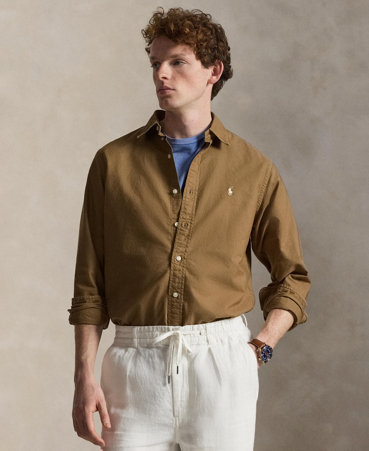 Click here for Polo Ralph Lauren Mens Garment-Dyed Oxford Shirt -... prices