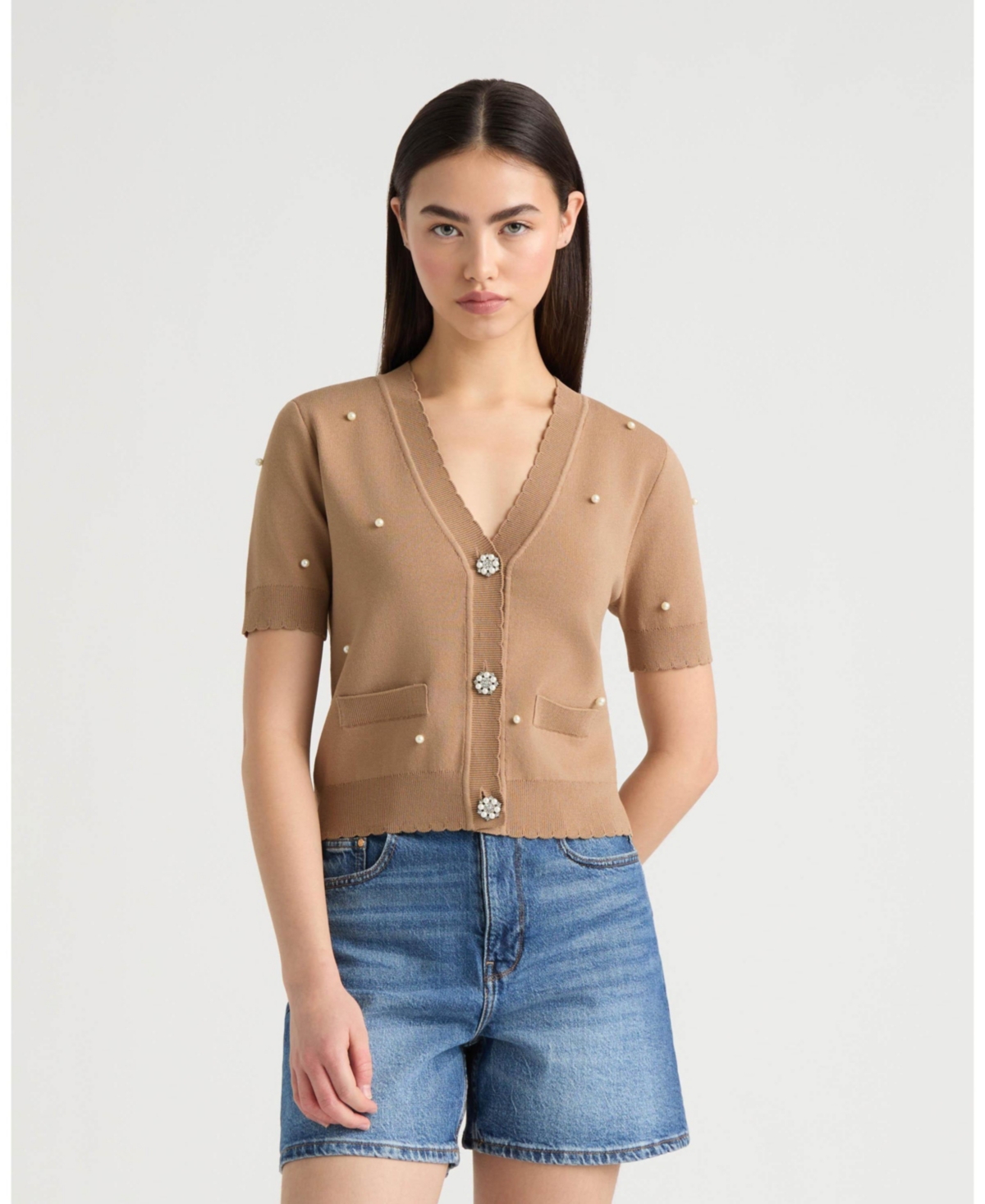 Click here for Nvlt Womens Cardigan Sweater - Camel prices