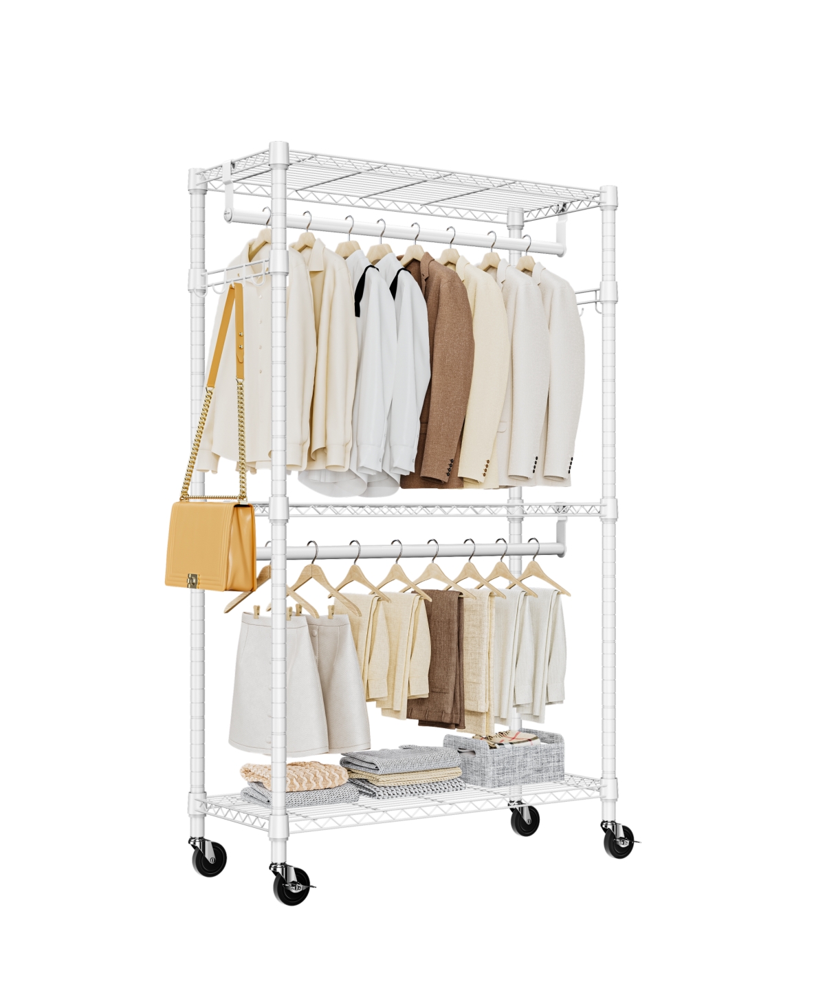 Click here for Rainsken Heavy Duty Rolling Garment Rack  3 Tiers... prices