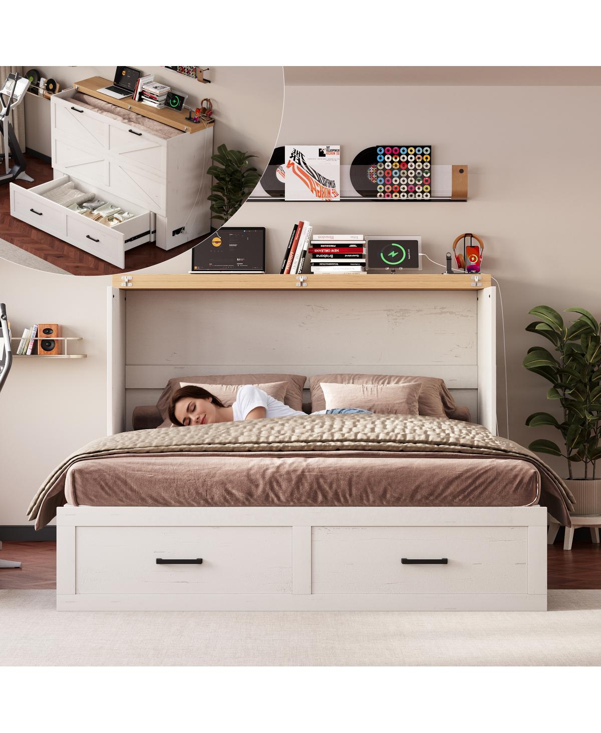 Click here for Streamdale Furniture Murphy Bed with Charging Stat... prices