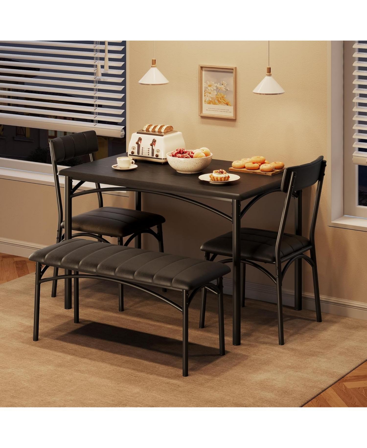 Click here for gaomon Dining Table Set for 4 Kitchen Table with U... prices