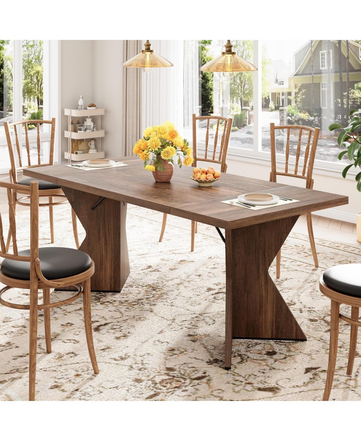 Click here for gaomon Dining Room Table 6 71 Inch Rectangular Kit... prices