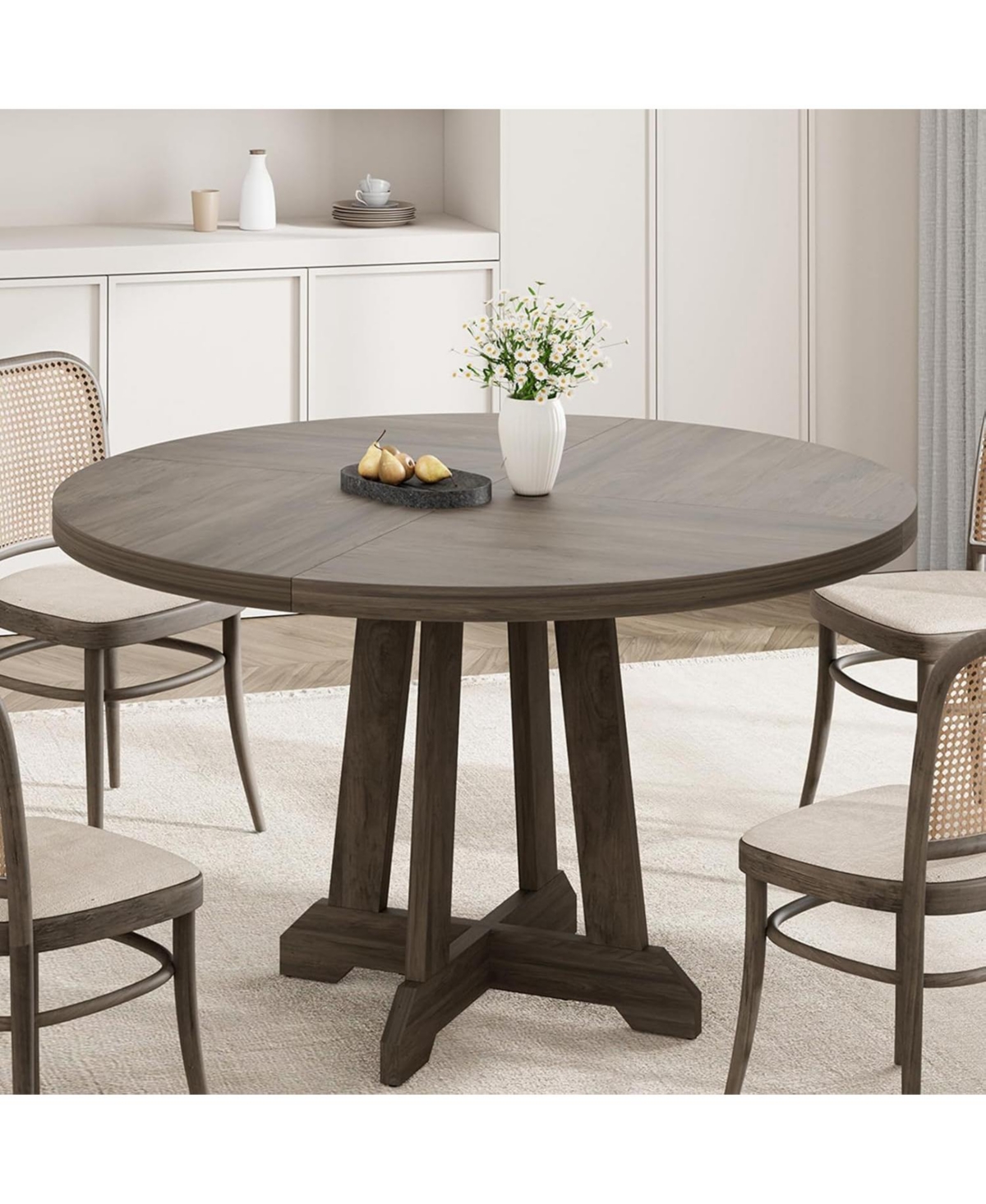 Click here for gaomon Round Dining Table for 4 47 Inch Wooden Kit... prices