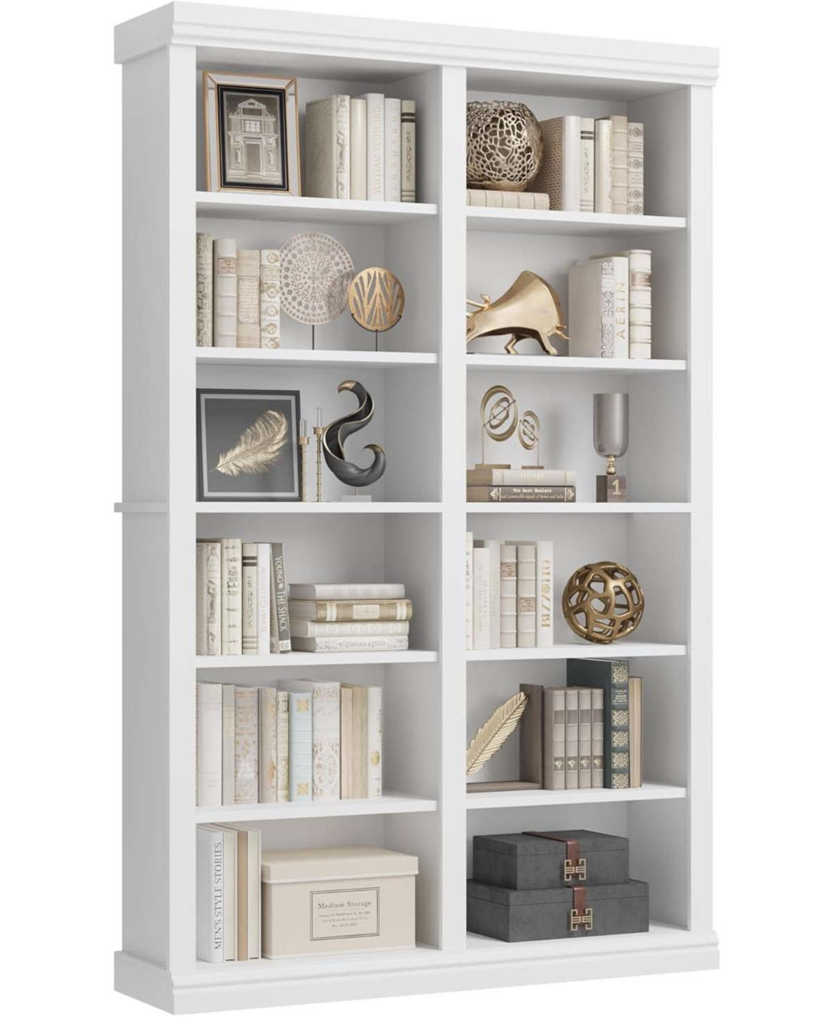 Click here for gaomon 74.5" Tall Double Wide Bookshelf 6-Tie... prices