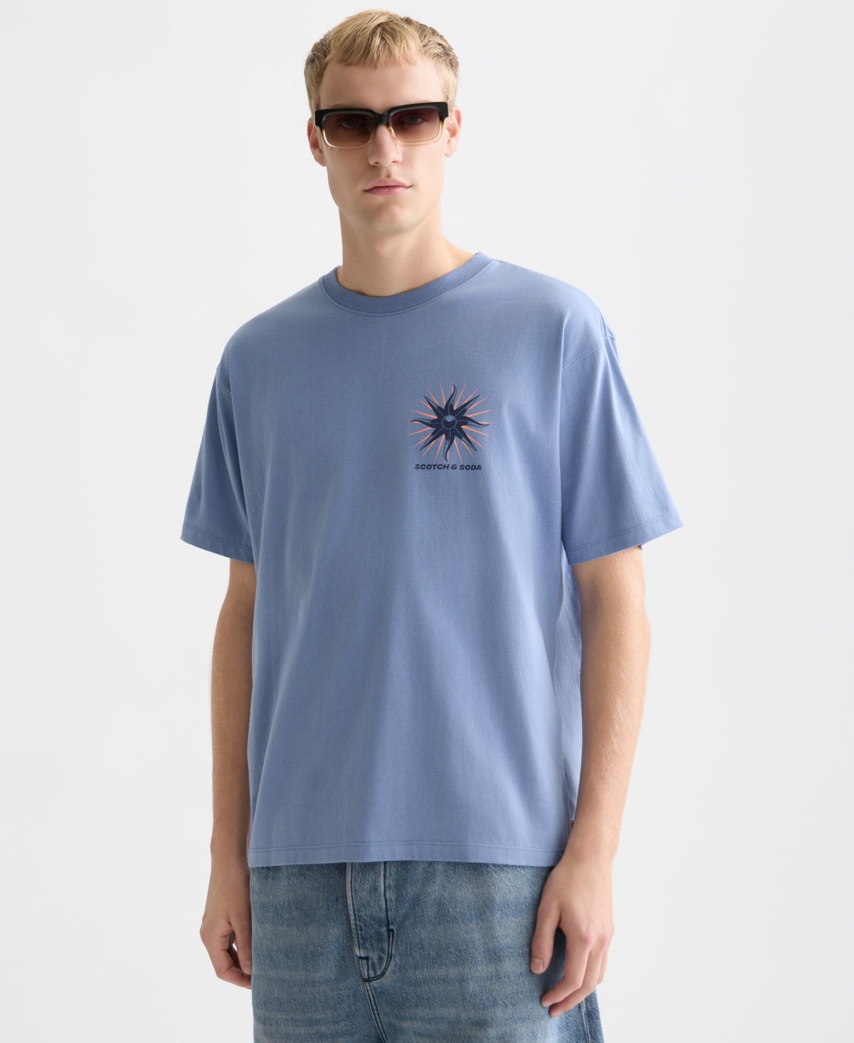 Click here for Scotch & Soda Mens Regular-Fit T-Shirt - INFINITY prices
