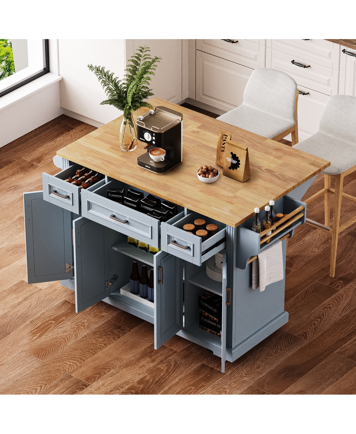 Click here for Streamdale Furniture 54" Large Kitchen Island... prices