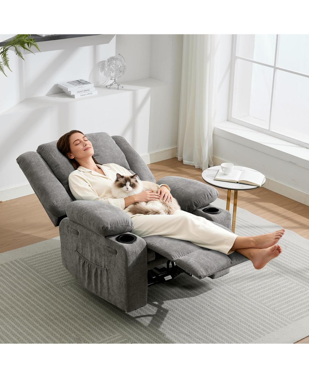 Click here for gaomon Manual Recliner Chair with Heating & 8-Poin... prices