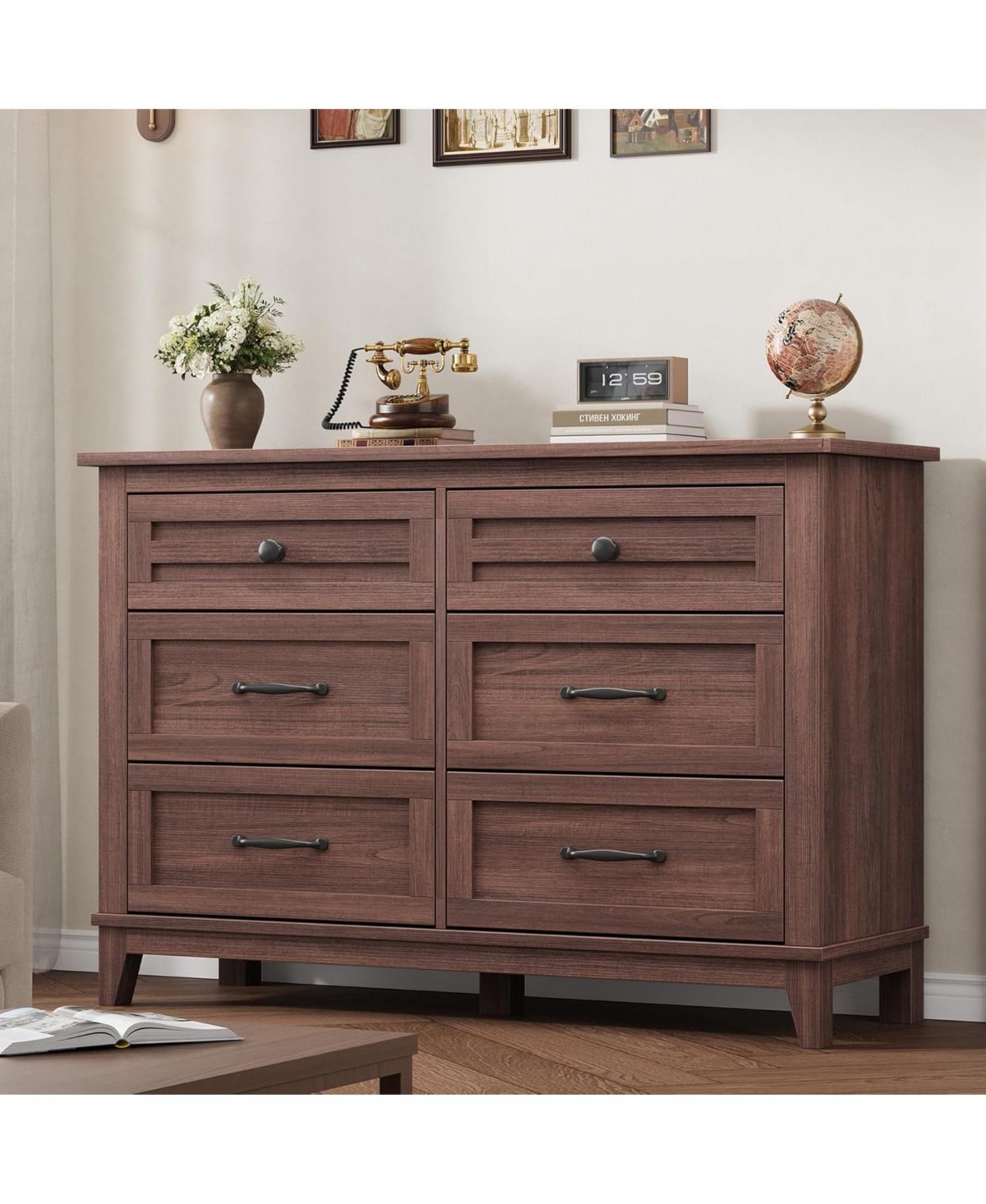 Click here for gaomon 6 Drawer Dresser  47" Wide Wooden Stor... prices