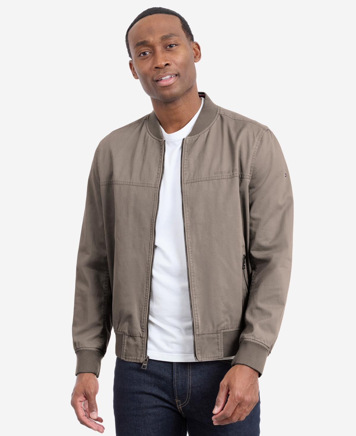 Click here for Tommy Hilfiger Mens Collared Bomber Jacket - Sand prices