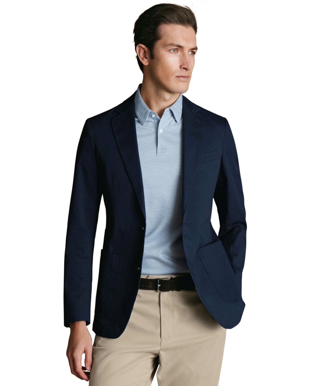 Click here for Charles Tyrwhitt Mens Stretch Slim-Fit Blazer - Na... prices