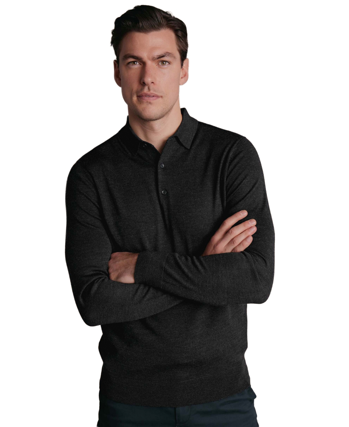 Click here for Charles Tyrwhitt Mens Merino Wool Polo Sweater - D... prices