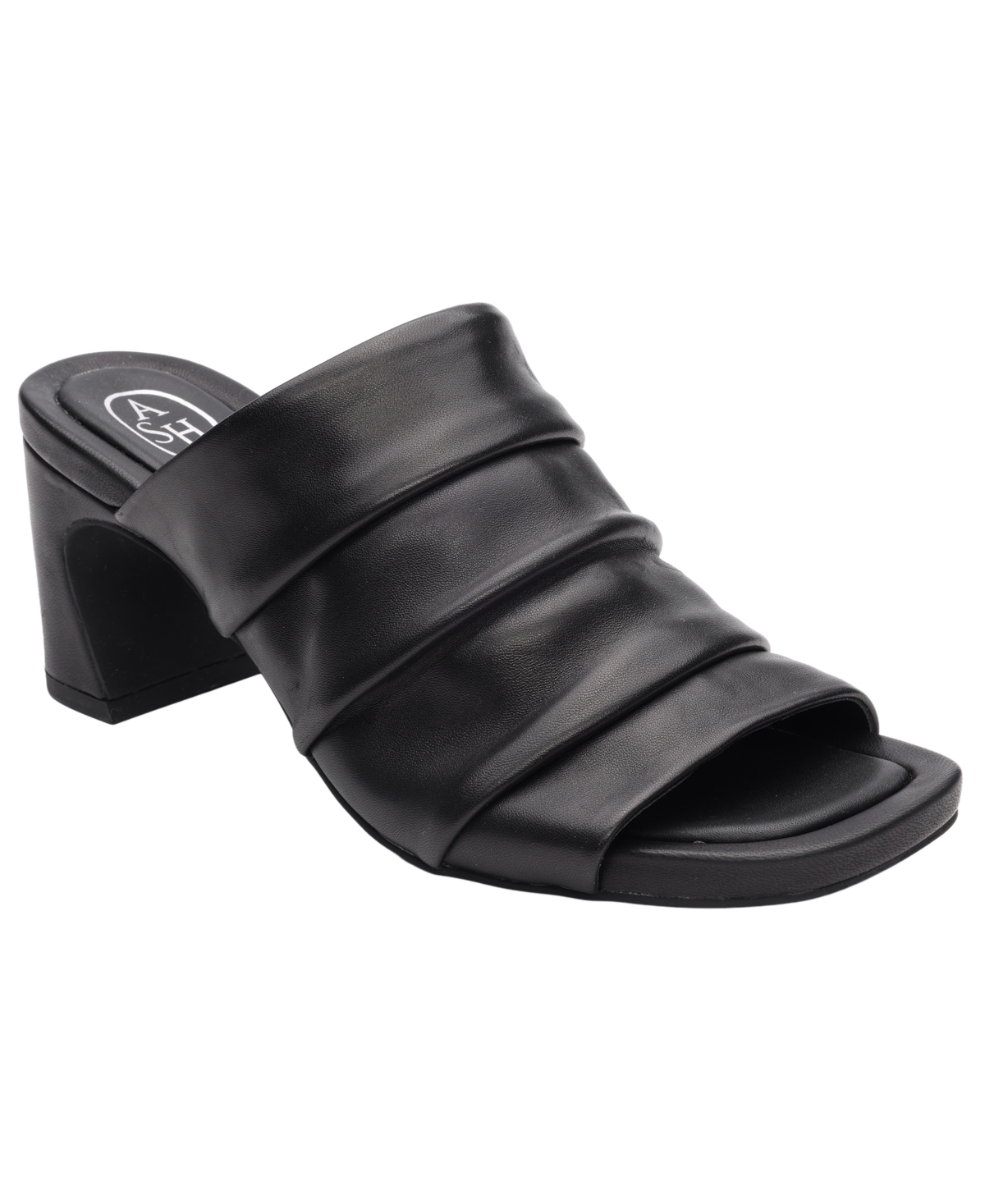 Click here for Ash Womens Eva Slip-On Dress Sandals - Black Leath... prices