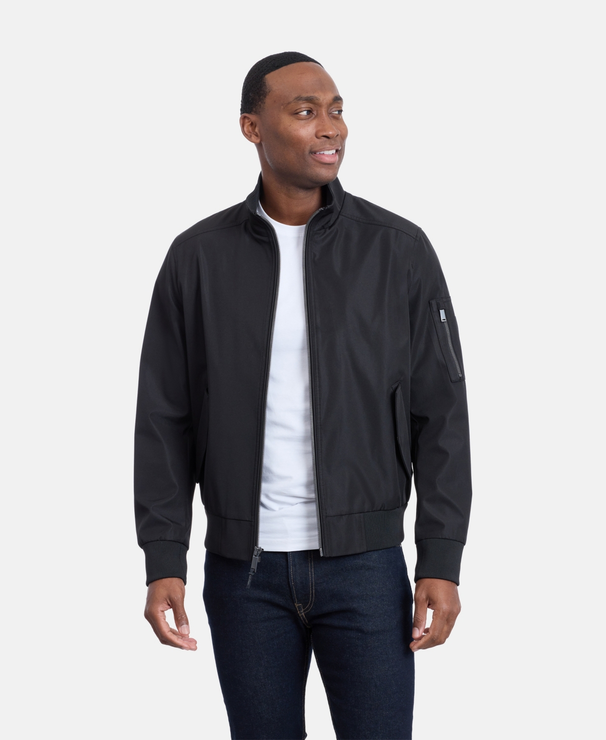 Click here for Calvin Klein Mens Ripstop Bomber Jacket - Black prices