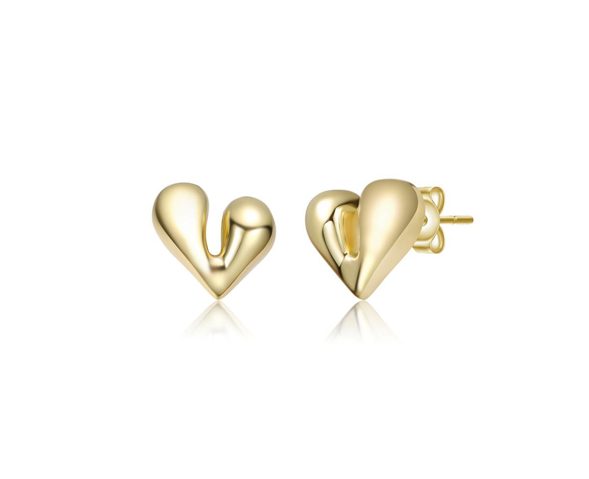 Click here for Rachel Glauber Polished Heart Design Stud Earrings... prices