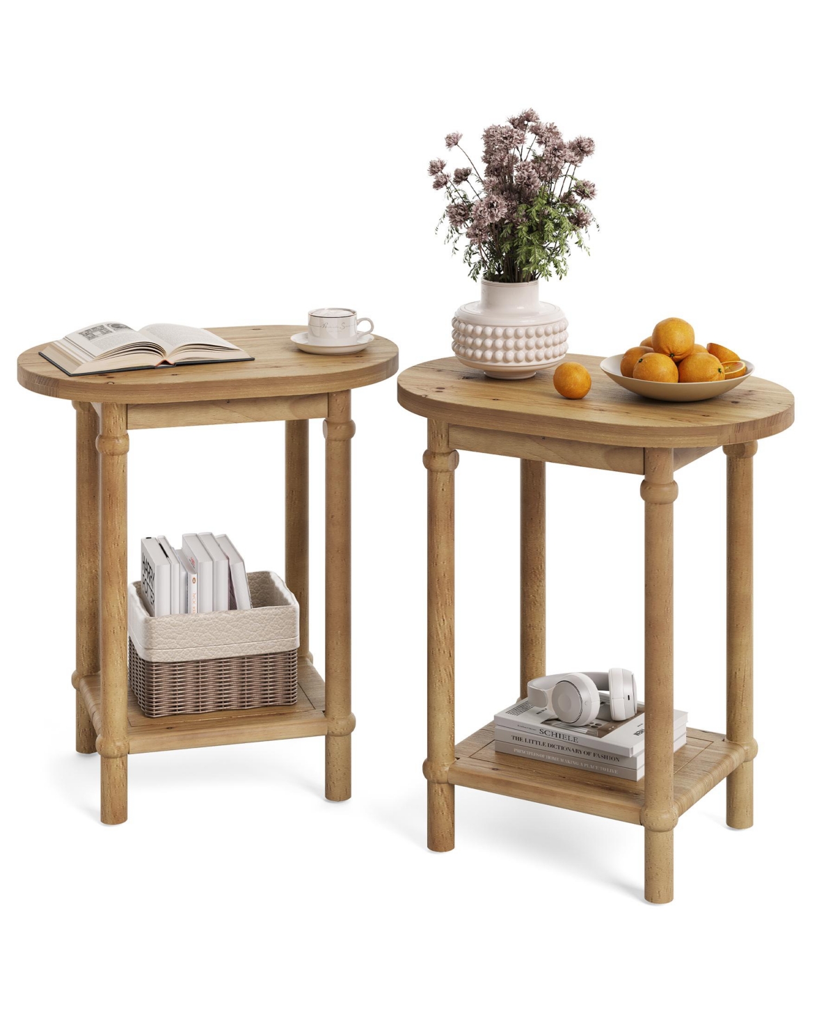 Click here for Tribesigns Oval Side Table  Farmhouse End Table wi... prices