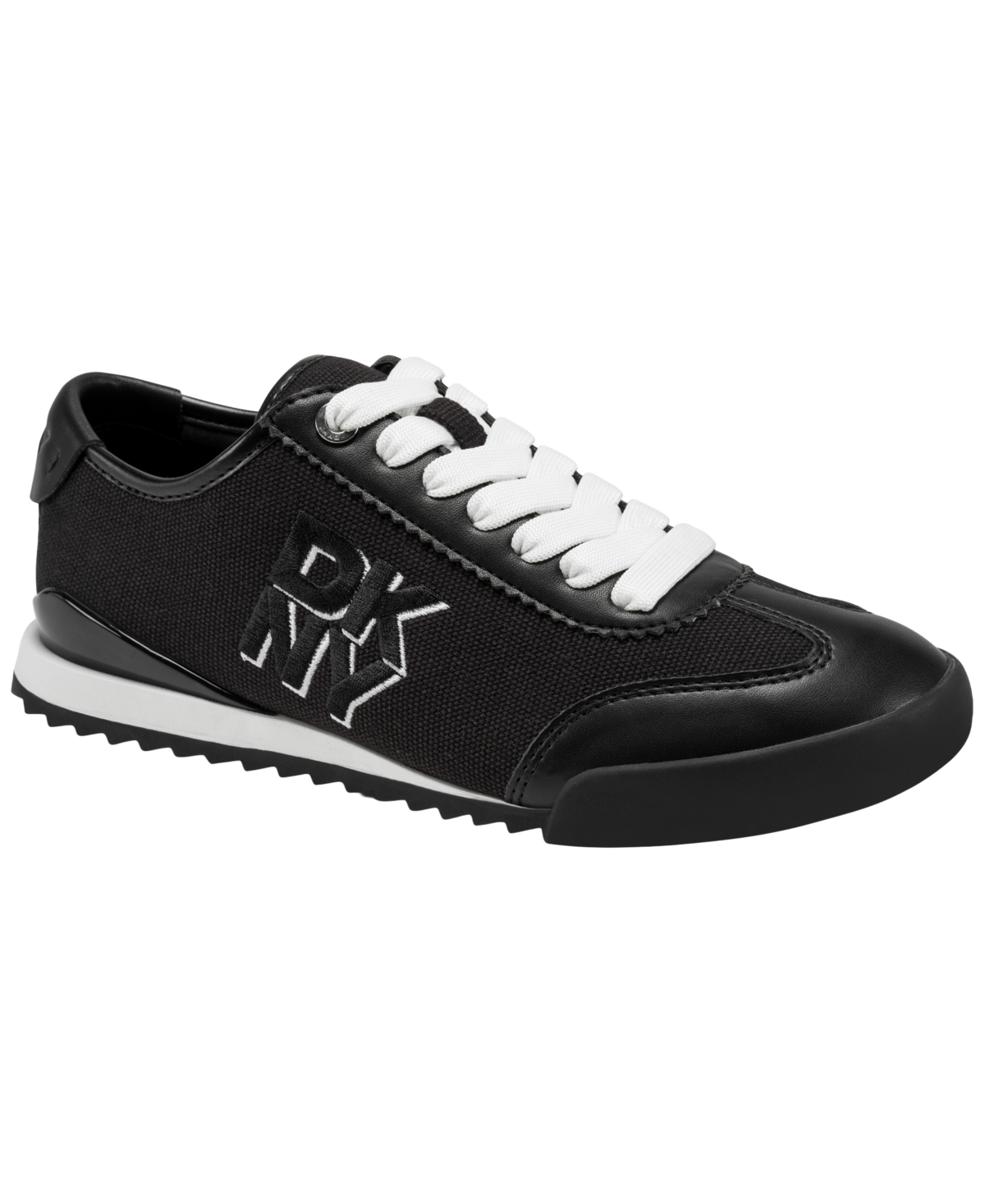 Click here for Dkny Womens Eversley Lace-Up Sneakers - Black prices