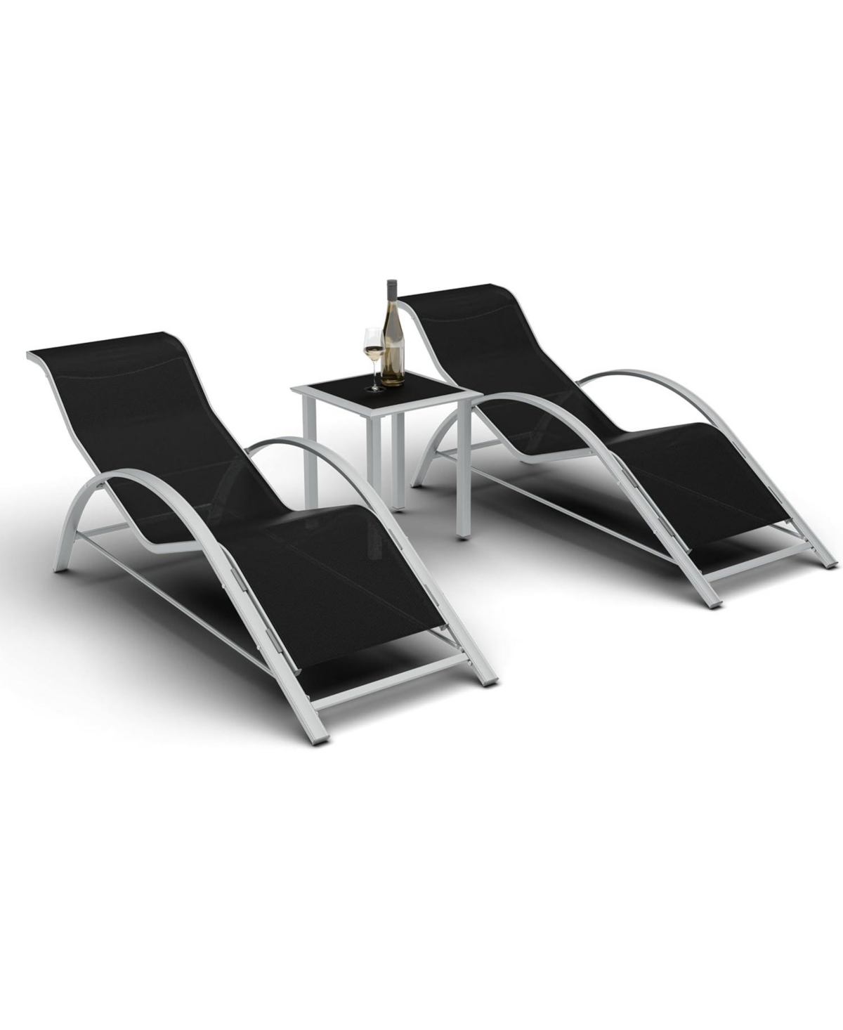 Click here for gaomon 3-Pack Pool Lounge Chairs  Patio Sunbathing... prices